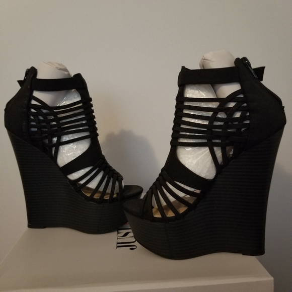 JustFab | Shoes | Tifa Platform Wedge Sandal | Poshmark